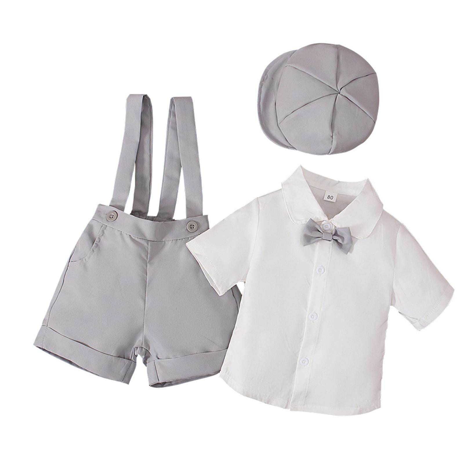 Click here for Wenxiaoo Infant Boy Clothes Suit Dress Shirt Suspe... prices