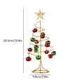 Merry Christmas Tabletop Metal Christmas Tree Wrought Iron Ornament ...