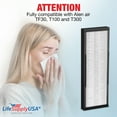 LifeSupplyUSA True HEPA Filter Replacement Compatible with Alen TF30 for T100 and T300 Air ...