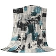 Abstract Graffiti Fleece Throw Blanket Vintage Newspaper Nostalgic ...