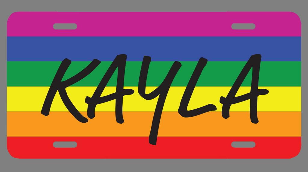 Kayla Name Pride Flag Style License Plate Tag Vanity Novelty Metal | UV ...