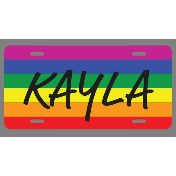 Kayla Name Pride Flag Style License Plate Tag Vanity Novelty Metal | UV ...
