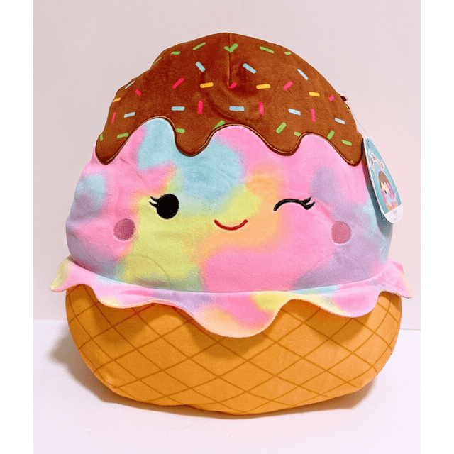 Squishmallows Snack Squad 12" Glady the Rainbow Ice Cream Plush Doll ...