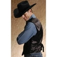 Roper Western Vest Mens Leather Vest Snap Black 02-075-0500-0512 BL ...