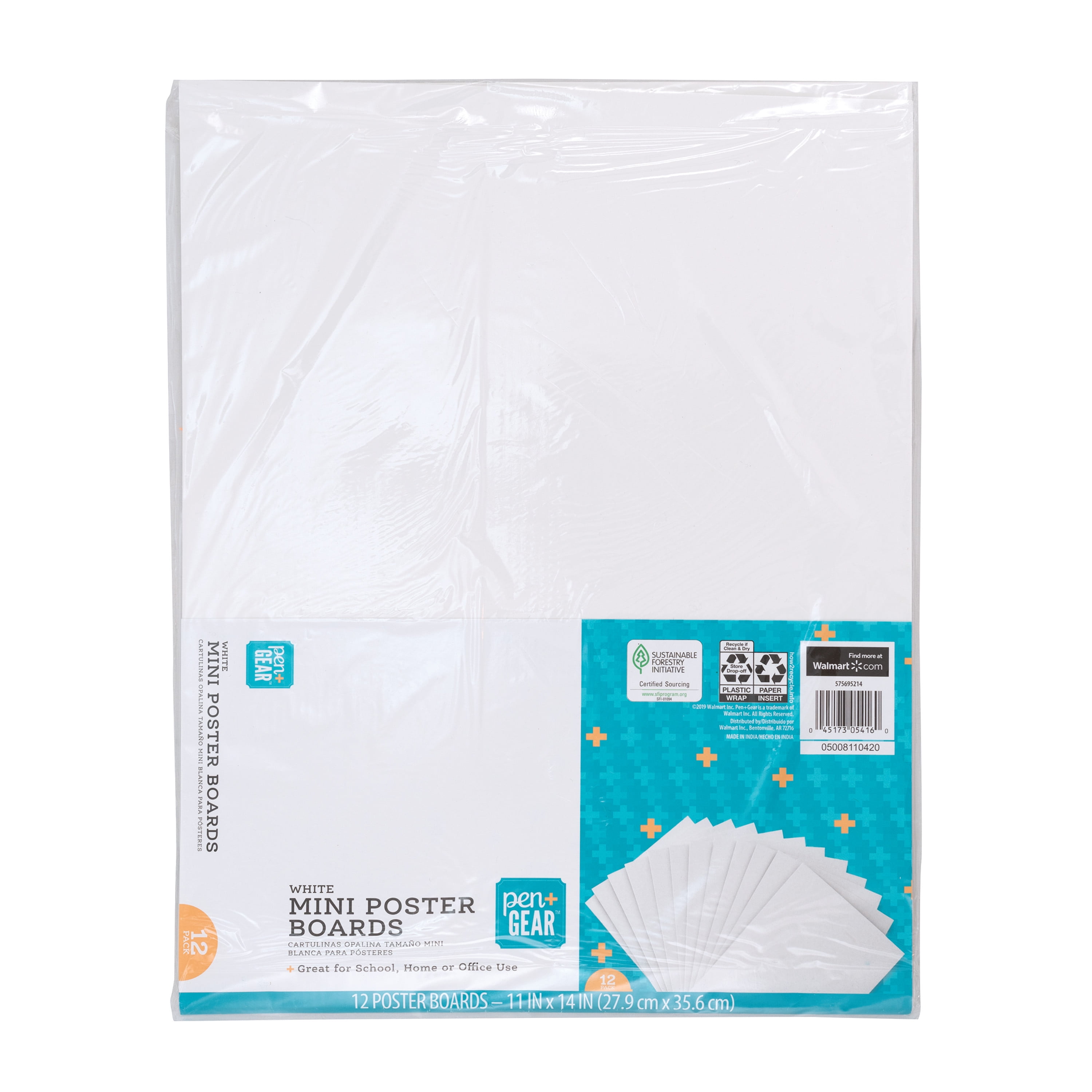 Pen+Gear Mini Poster Boards, 11 in x 14 in, White, (12 Pack) - Walmart.com