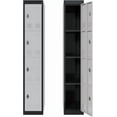 4-Door Metal Storage Locker Cabinet with Lockable Doors,Heavy-Duty ...