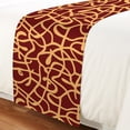 Bed Runner Brown White Intertwined Vines Bedding Scarves Soft ...