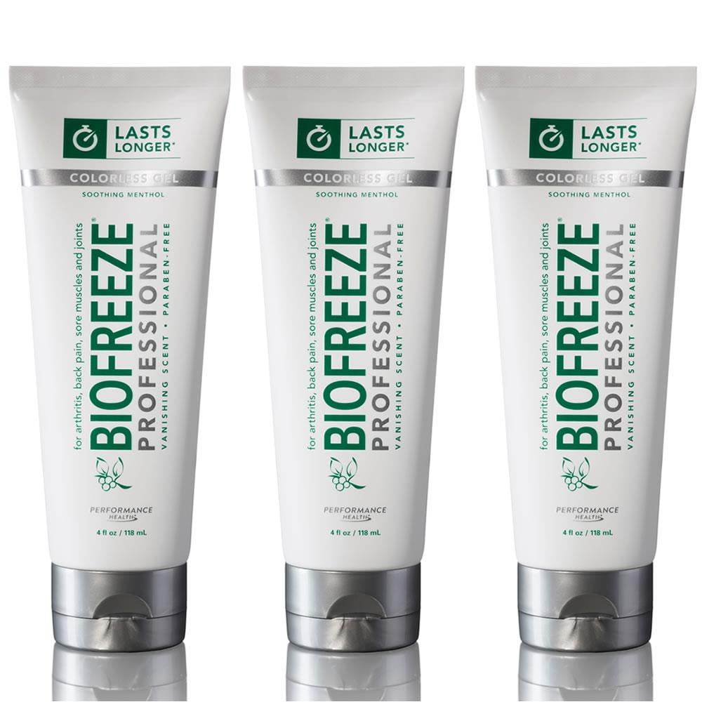 Biofreeze Biofreeze Colorless Professional 4oz Gel Tube 3PK Pain Relief ...