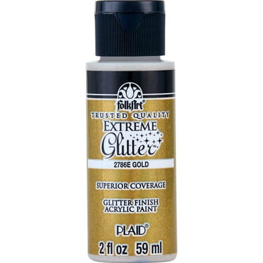 FolkArt Metallic Acrylic Craft Paint, Metallic Finish, Inca Gold, 2 fl ...
