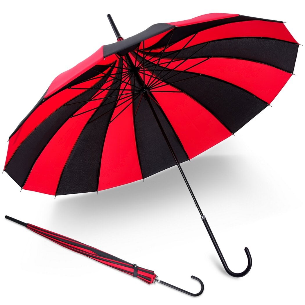 Long Handle Sun Umbrella, Retro Pagoda Parasol Umbrella, UV Protection ...