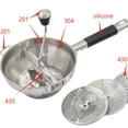 Stainless Steel Manual Food Grinder with Three Interchangeable Grinding ...