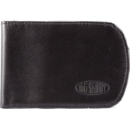 Big Skinny Men's RFID Blocking Leather Curve Bi-Fold Slim Wallet, Black ...