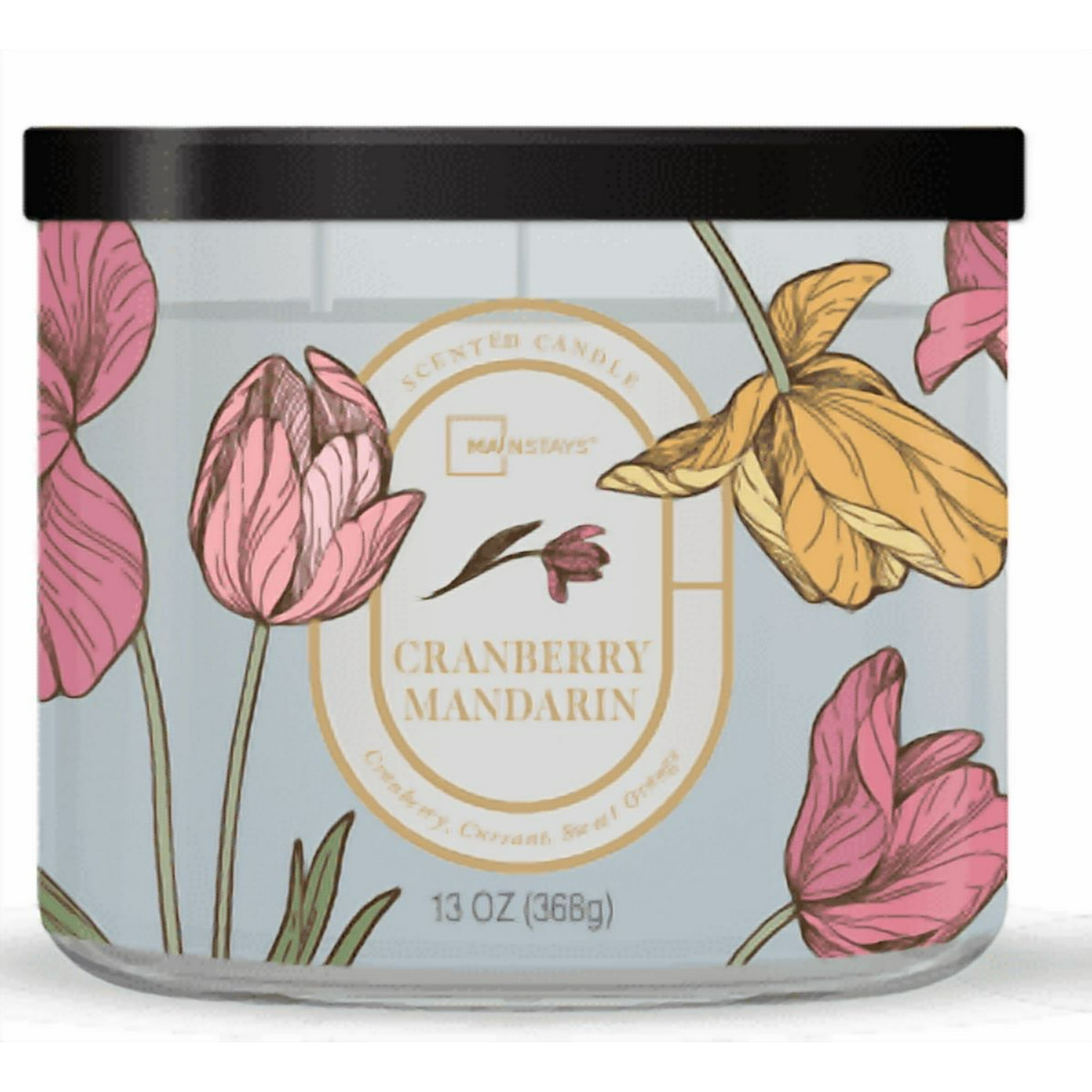 Click here for Mainstays 3-Wick Candle Floral Wrap With A Cranber... prices