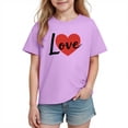Awdenio Girls Colorful Art Print T-Shirt, Short Sleeve Crew Neck ...
