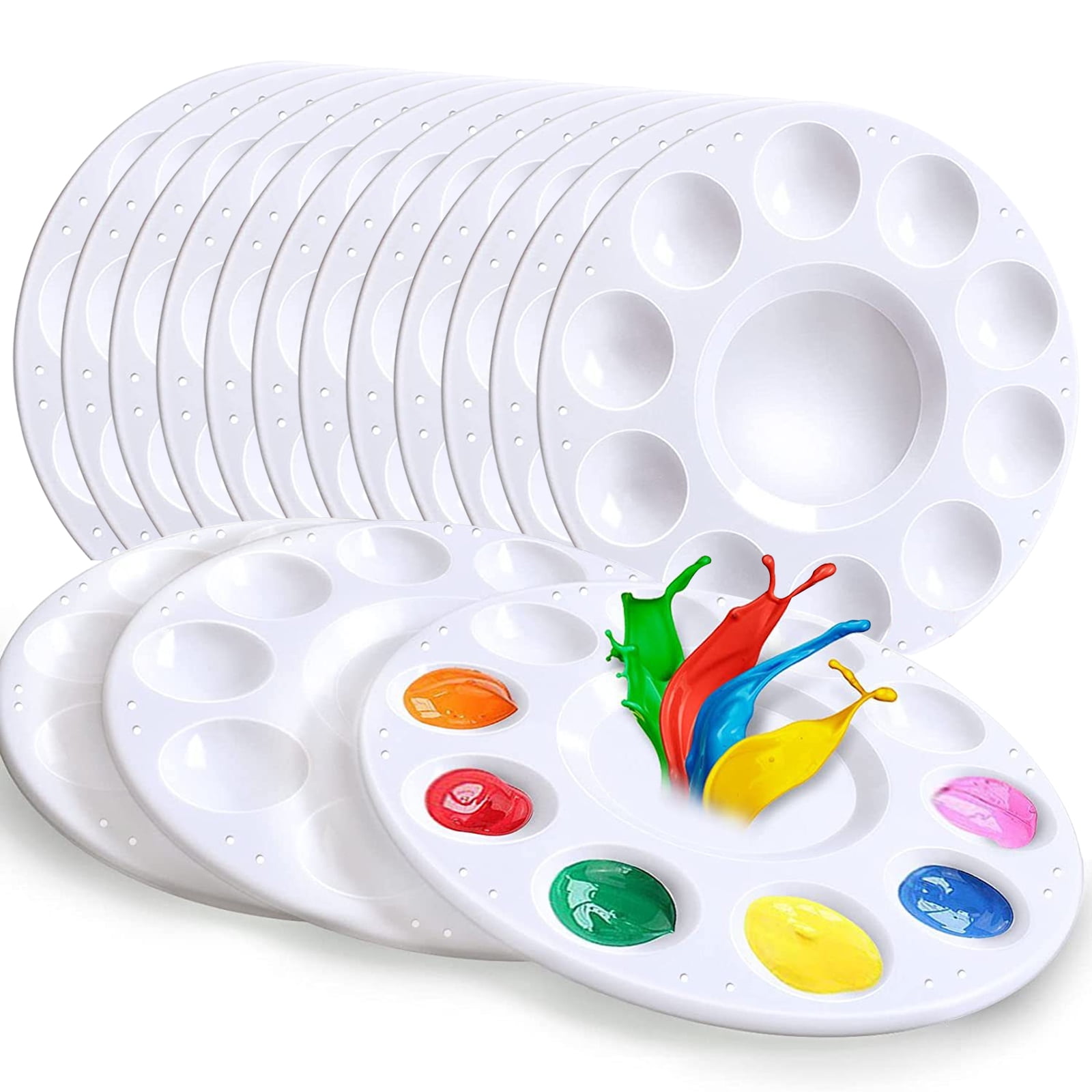 Una paleta de arte circular de 15 colores que susurra pasteles blancos ...