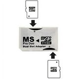 SANOXY Dual Slot MicroSD to MS PRO DUO Adapter for Sony PSP, Converts ...