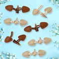 8Pcs 2 Colors Resin Button PU Leather Horn Toggle Button Sewing ...