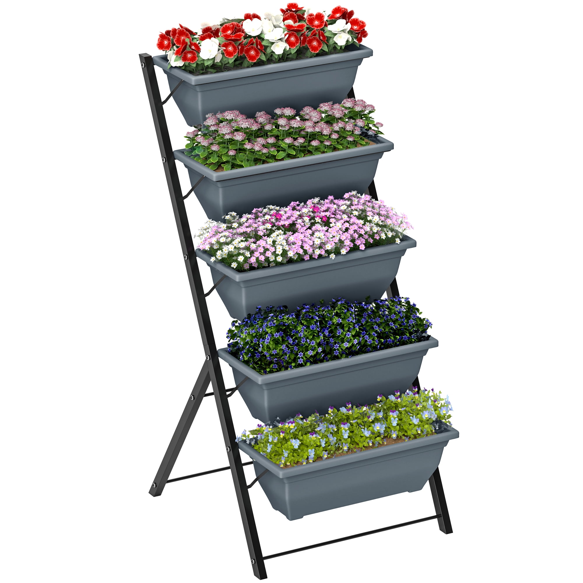 Click here for Outsunny 5-Tier Raised Garden Bed Plant Flower Pot... prices