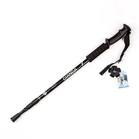 Anti Shock Walking Stick Telescopic Trekking Hiking cane lightweight ...