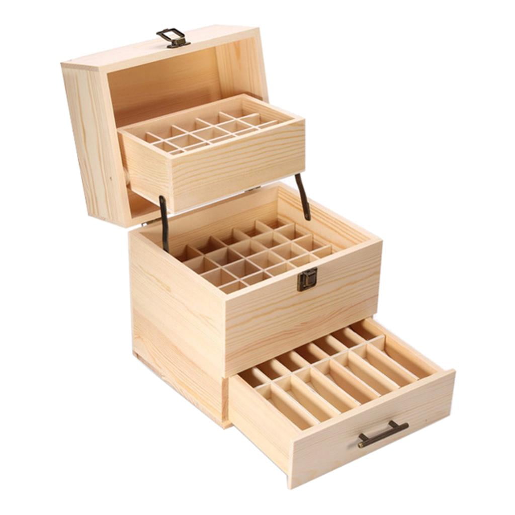 59 Slots Wooden Essential Oils Storage Box Display Container rack and ...