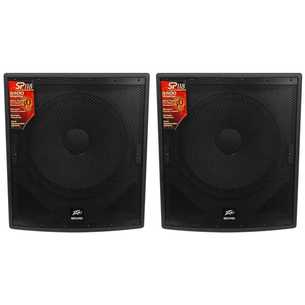 2) Peavey SP 118 18" 2400 Watt Passive Flyable Black Widow Subwoofers ...