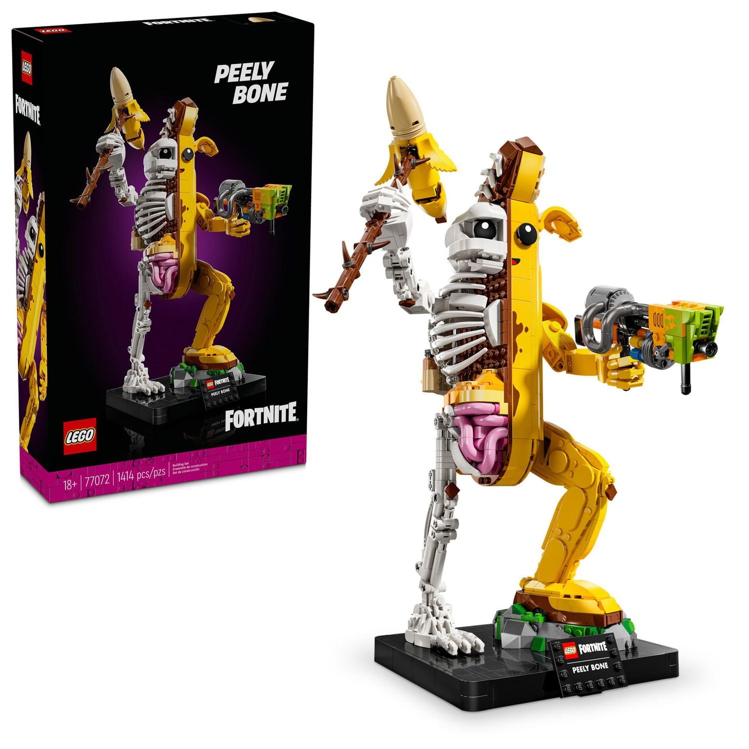 Lego Fortnite Peely Bone - Collectible Fortnite Diy Kit For Adults  Ages 18+ - Building Set For Home Decor  Office Or Bedroom - Gift Idea For Fans Of