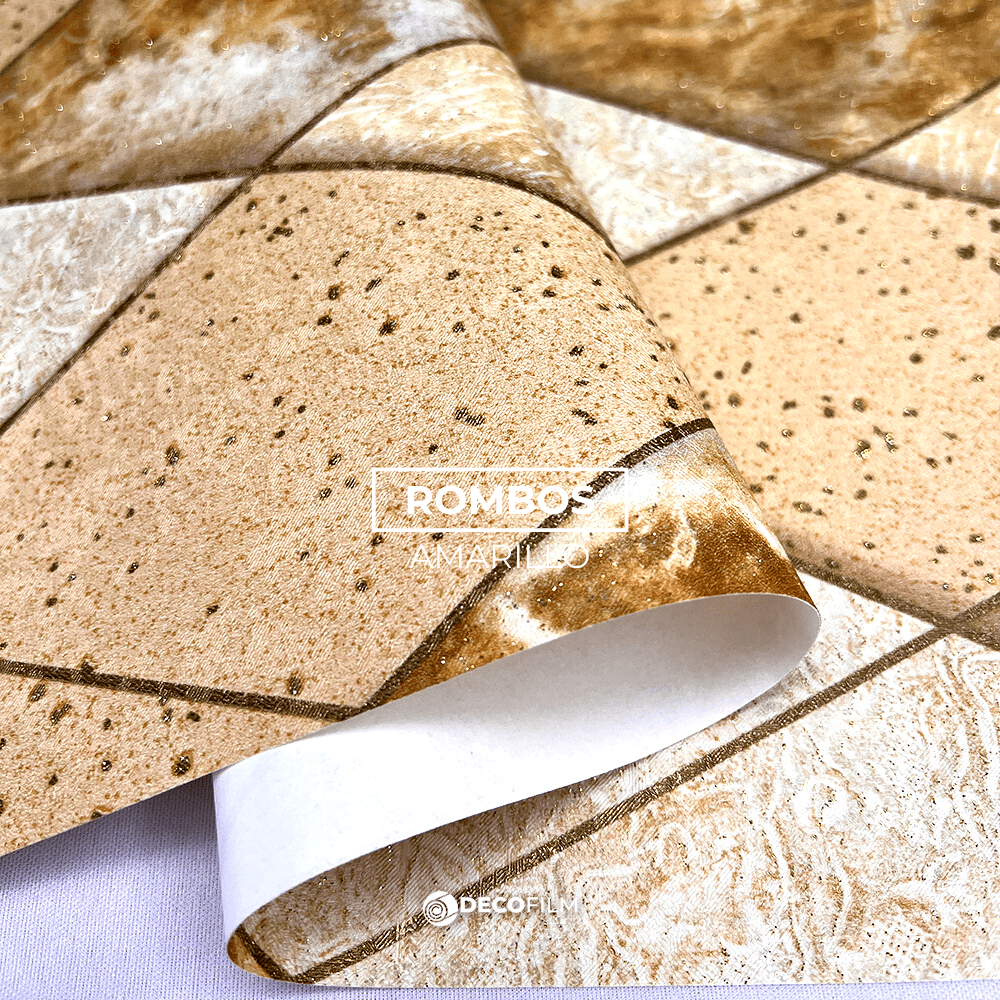 ROMBOS AMARILLO 2 ROLLOS Papel tapiz 0.53m X 9.5m, 10m2, incluye ...