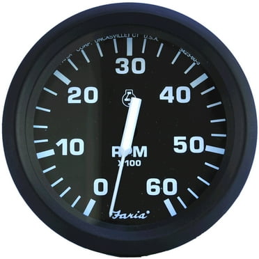 FARIA KRONOS 4" TACHOMETER 6000 RPM GAS INBOARD & I/O - Walmart.com
