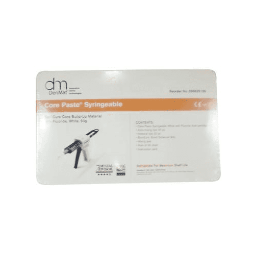 Denmat 030625100 Core Paste Self Cure Syringeable with Fluoride White ...