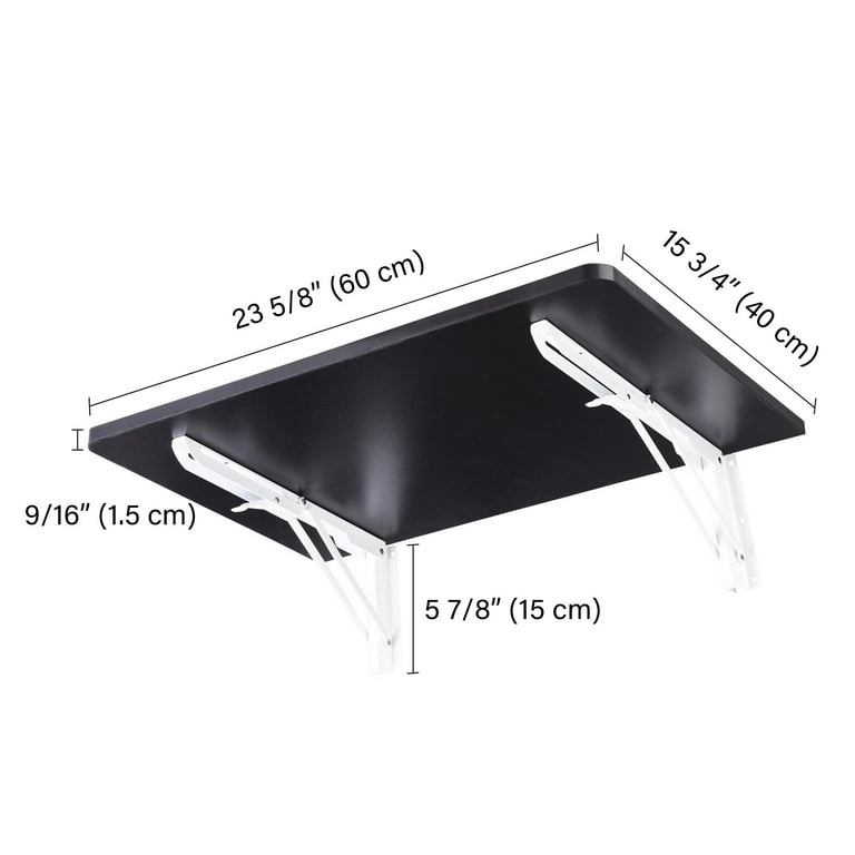 Yescom wall mounted floating folding computer desk weight capacity pc dining wooden table 23 store