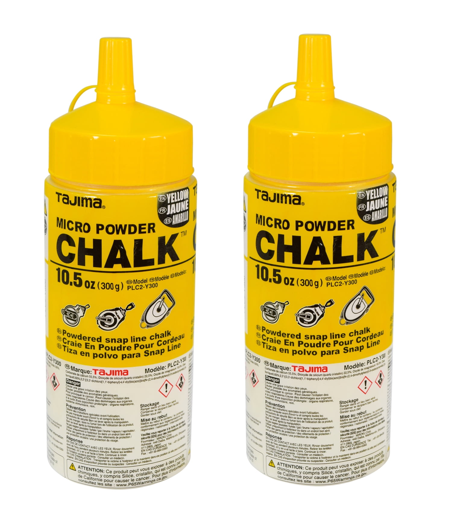 Tajima PLC2-Y300 Micro Chalk Ultra-Fine Chalk 300g / 10.5 oz. Easy-fill ...