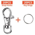 40PCS Swivel Clasps Lanyard Snap Hooks, 20PCS Small Lobster Claw ...