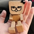 Handmade Shaking Legs Wooden Doll, 12 Magnetic Face Wooden Man Figurine ...
