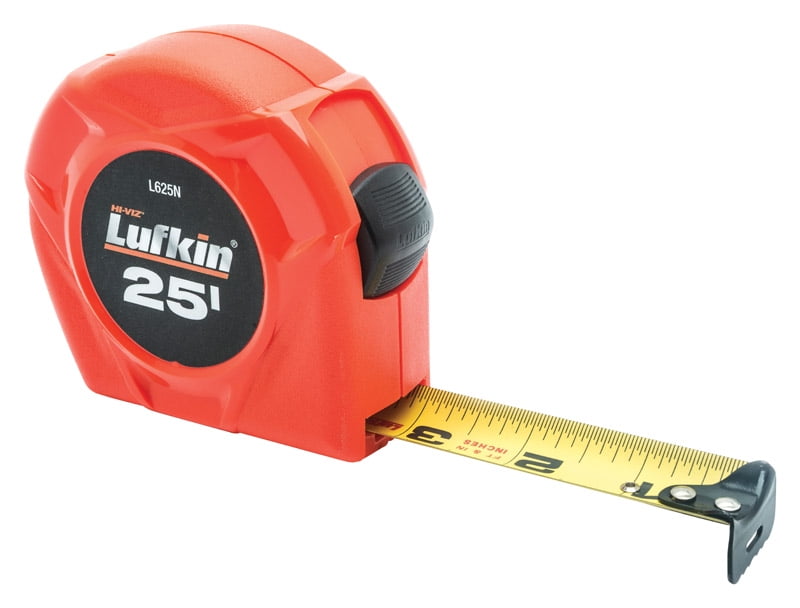 Lufkin 25 ft. L x 1 in. W Hi-Viz Power-Return Tape Measure Orange 1 pk ...