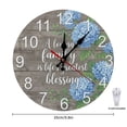 2D Flat Wall Clock Art Print, Silent Non Ticking Battery Operated,Blue ...