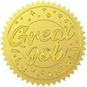 100Pcs Excellence Superior Gold Foil Certificate Seals - Embossed ...