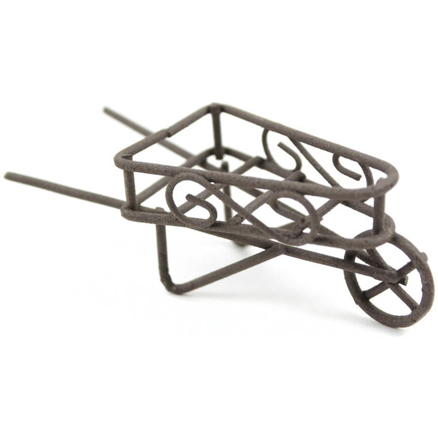 Micro Mini Iron Wheelbarrow, .5", Rustic - Walmart.com