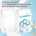2 Pieces Outdoor Brochure Holder with Business Card Holder Waterproof ...