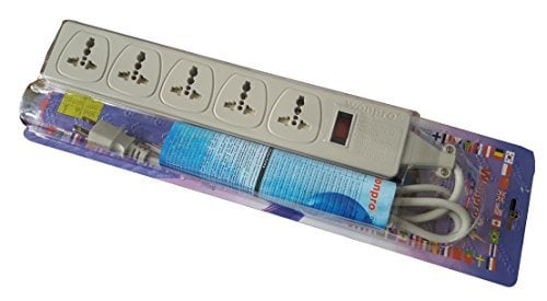 Wonpro WES4.5-D105 Universal Power Strip 5-Outlet Surge Protector, 110V ...