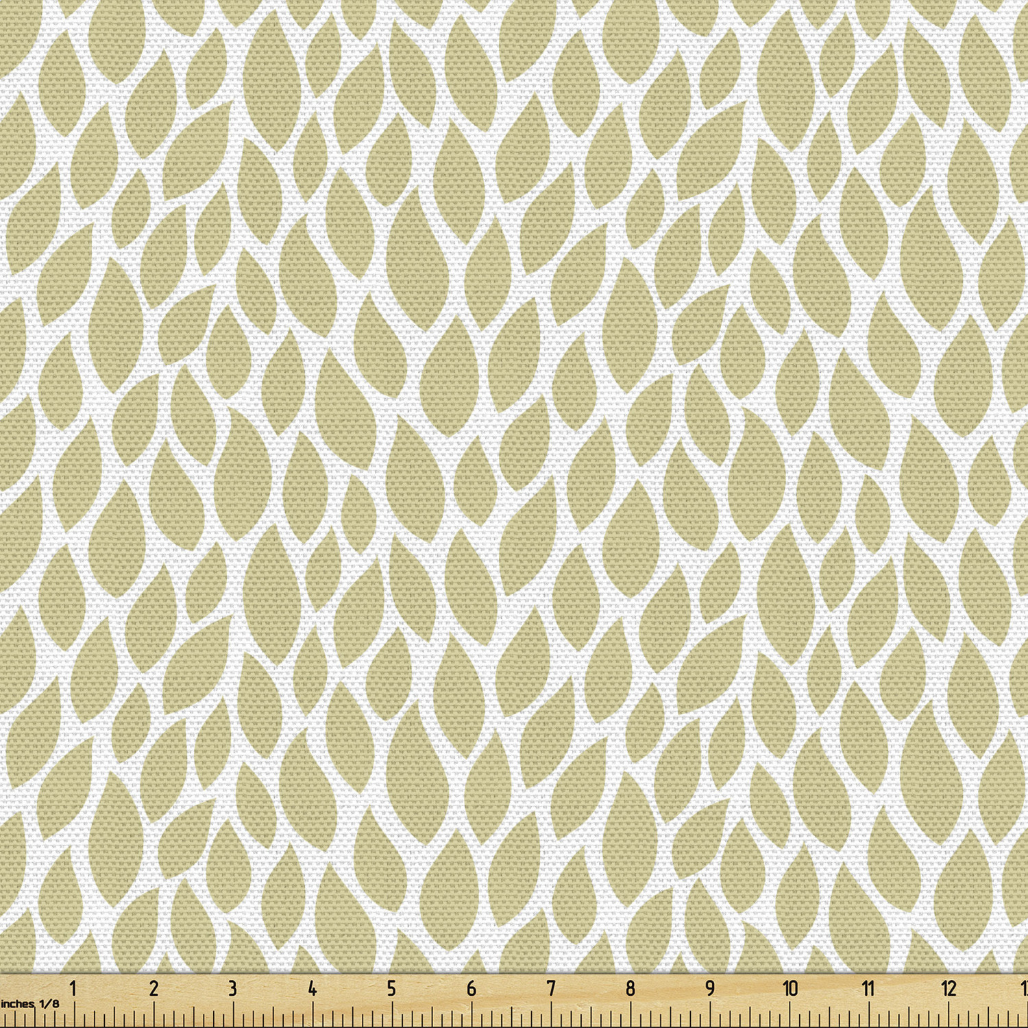 Nature Art Fabric by the Yard, Abstract Fall Foliage Monochrome Leaves ...