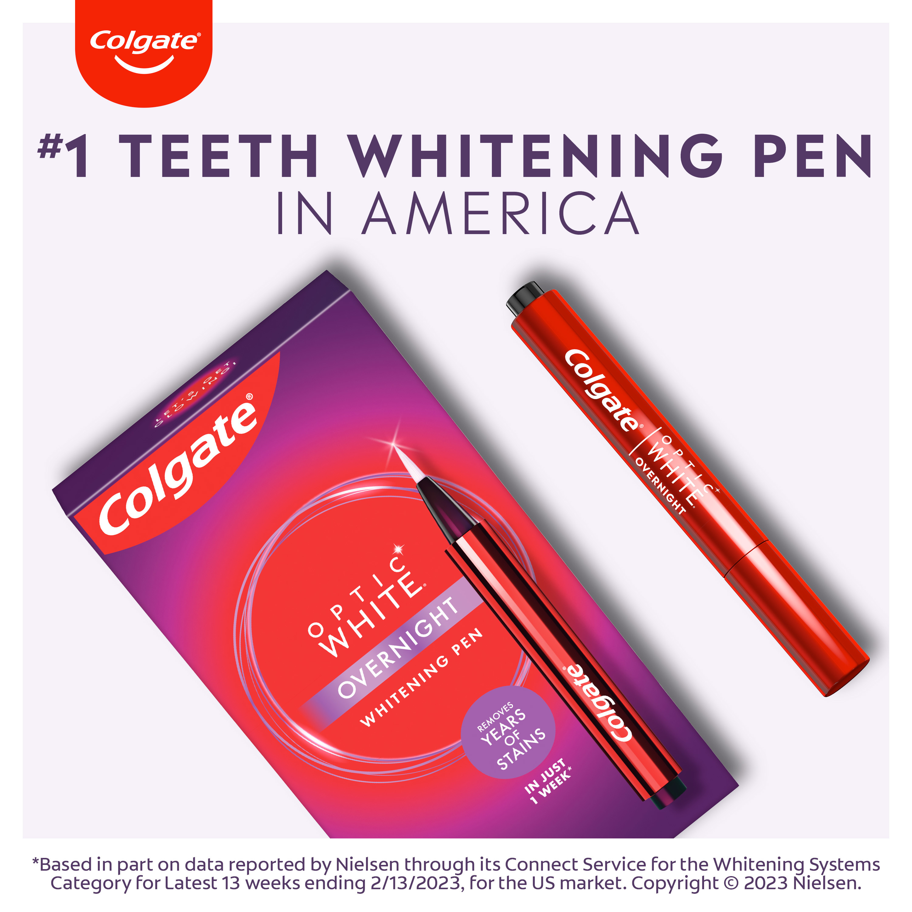 Colgate Optic White Overnight Teeth Whitening Pen, 35 Nightly ...