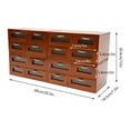 Brown Vintage Wooden Storage Box, Wooden Multi Drawer Storage Organizer ...