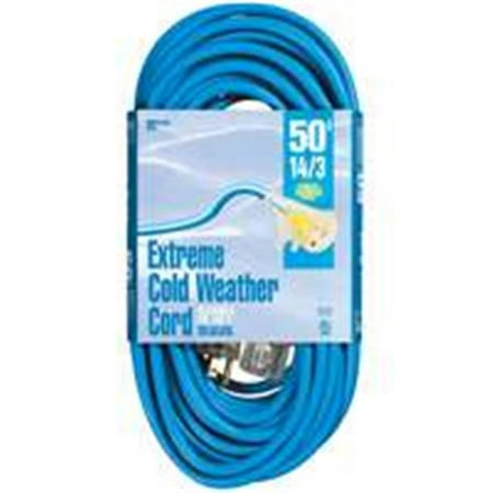 Coleman Cable 2628 Coldflex Extension Cord 15A x 50 Ft. Blue | Walmart ...