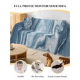 Blue Marble Couch Cover for Dogs, Abstract Ink Painting Art Modern ...
