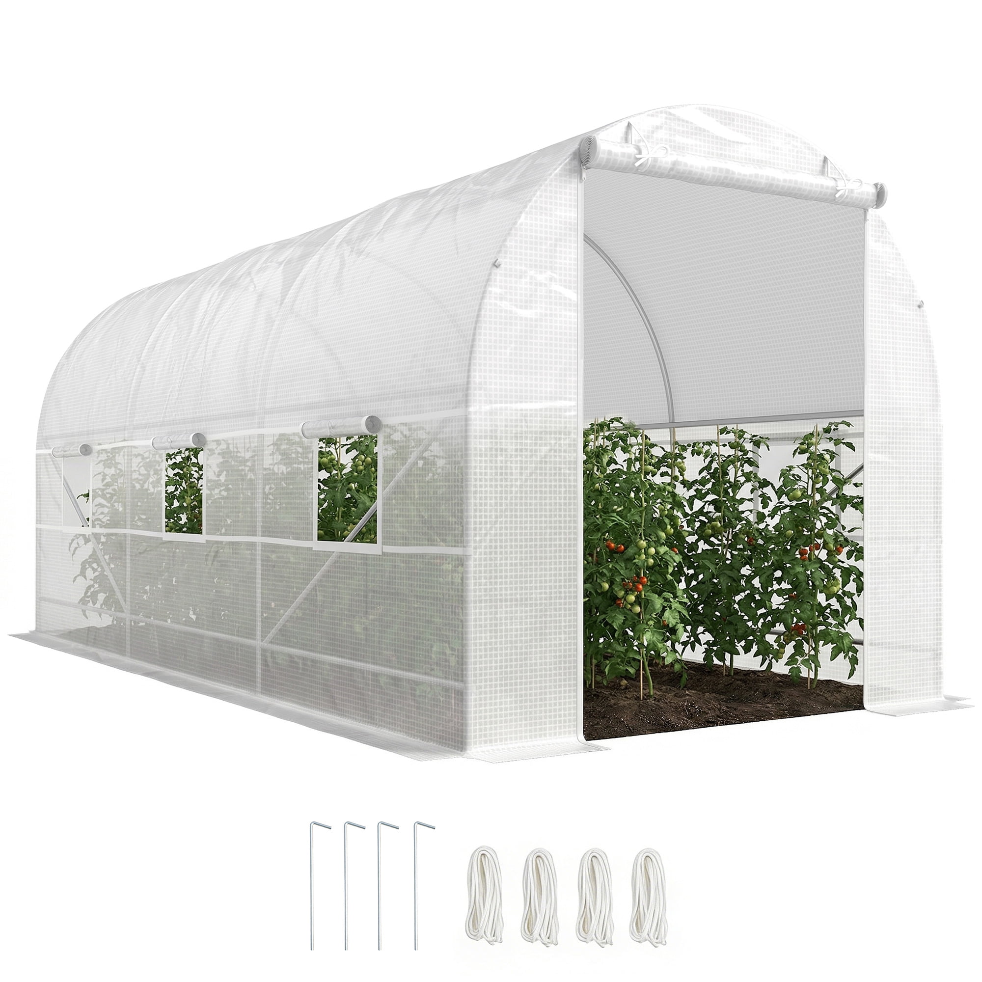 Click here for Outsunny Walk-In Tunnel Greenhouse  Garden Plant G... prices