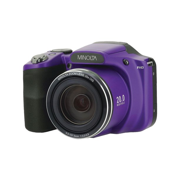MINOLTA MN35Z 20 Megapixels Point & Shoot Camera 35X Zoom Purple ...