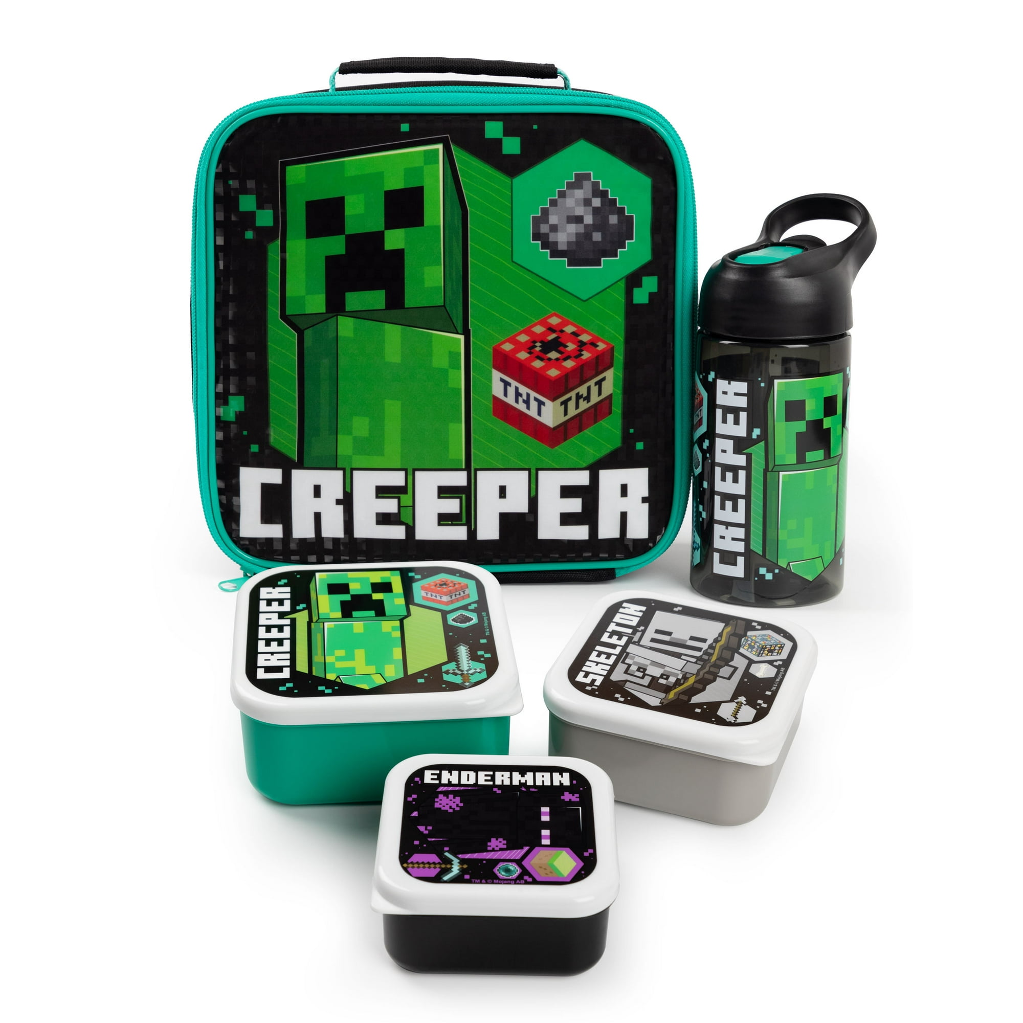 Click here for Minecraft Unisex Kids Black Lunch Bag Bottle And 3... prices