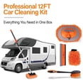 18 FT Reach Car Wash Brush with Long Handle, Car Cleaning Kit with 3 ...