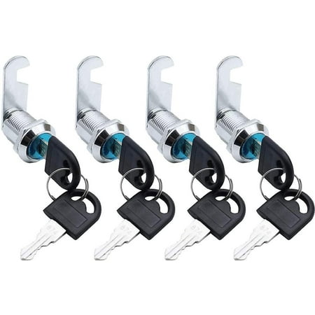 4 Pack Security Mailbox Lock Cabinet Drawer Cam Lock Cylinder 20mm ...