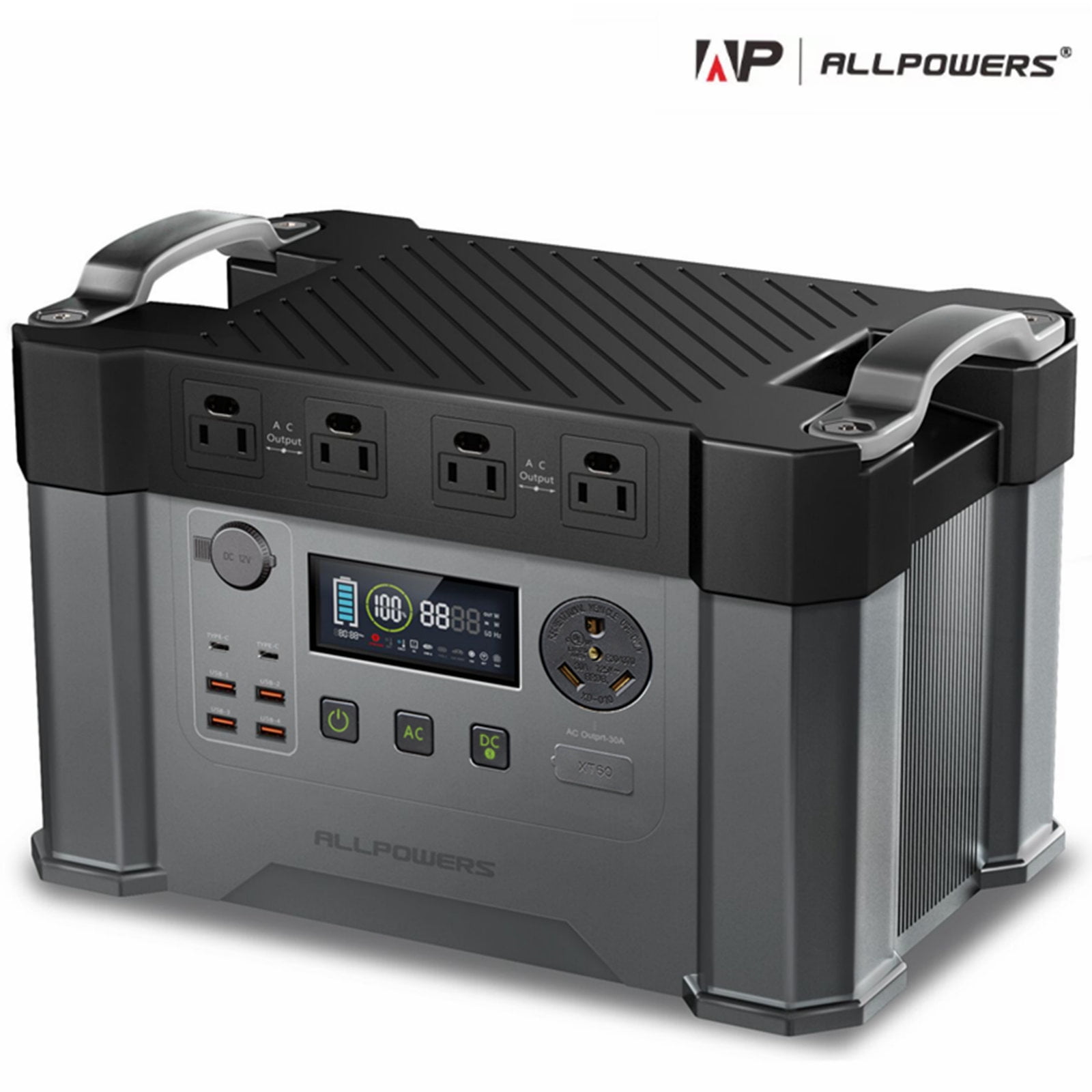 ALLPOWERS S2000 Pro Portable Solar Generator, 2400W 1500Wh Portable ...
